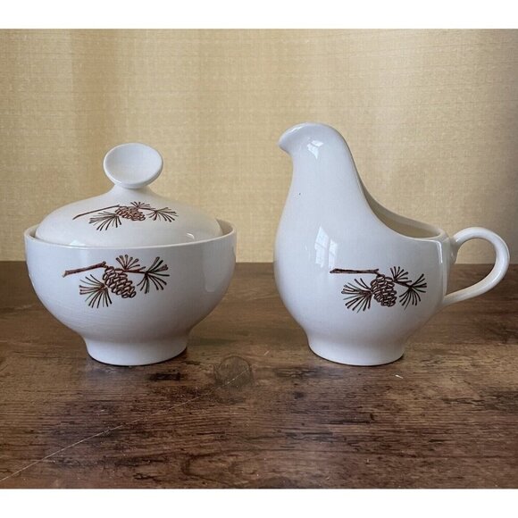 Vintage | Kitchen | Vintage 5s Stetson Marcrest Misty Pine Cone Creamer ...